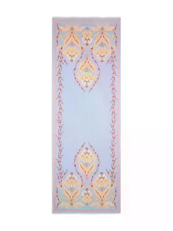 Etro Patterned-jacquard Scarf - Blue