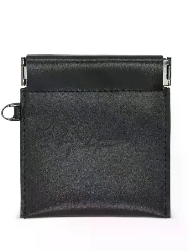 Yohji Yamamoto Leather Coin Purse - Black