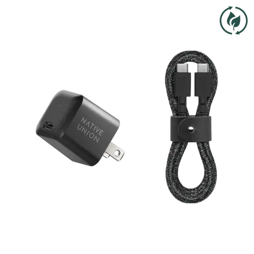 14TH & UNION Fast Gan Charger With Cable - Black