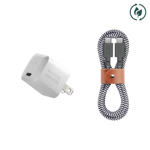 14TH & UNION Fast Gan Charger With Cable - White