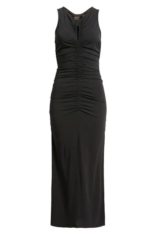 BOSS Emberla Ruched Stretch Jersey Dress
