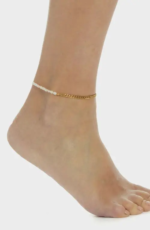 ST. MORAN 18k Gold And Freshwater Pearl Anklet