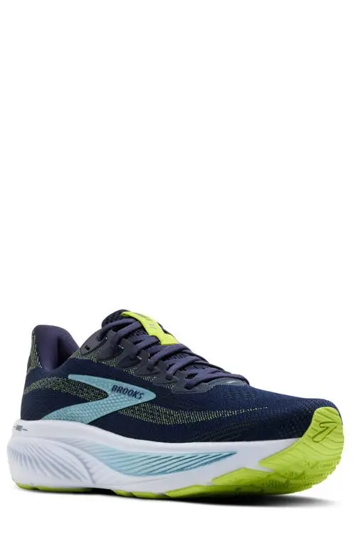 Brooks Ghost 17 Running Shoe - Peacoat/lime/blue