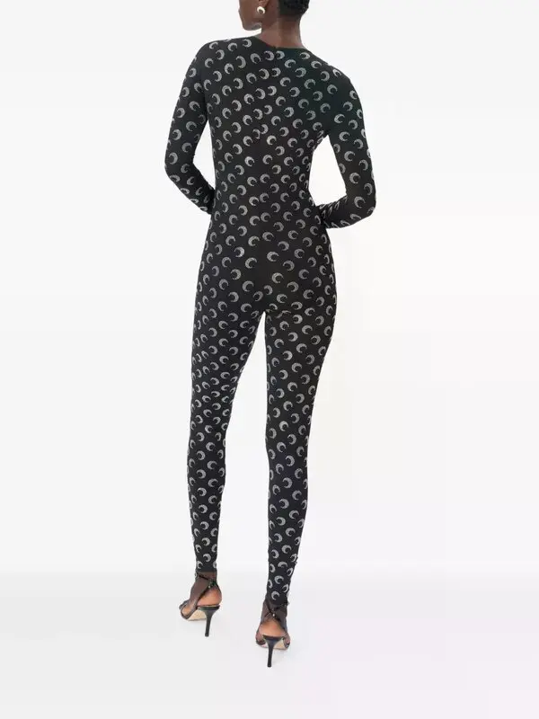 MARINE SERRE Moon-pattern Jersey Jumpsuit