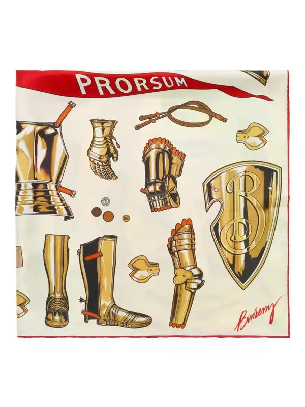 Burberry Knight Armour​ Silk Scarf
