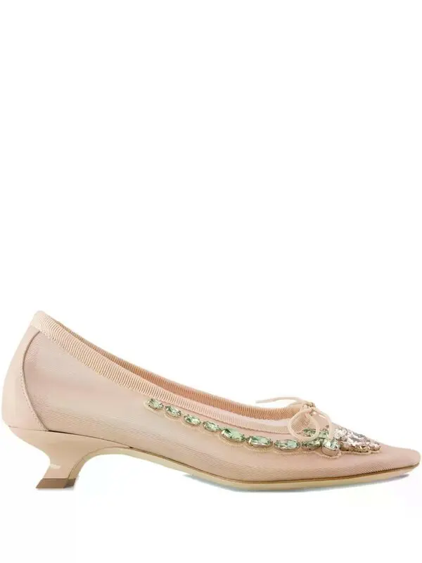 Simone Rocha Crystal-embellished Pumps - Neutrals