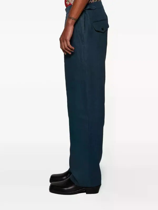 BODE Linen Trousers - Blue