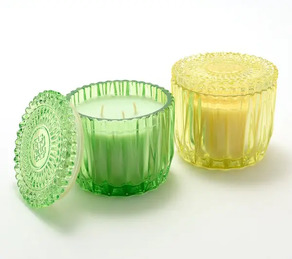 HOMEWORX BY SLATKIN + CO. S/2 14oz Tutti Frutti Glass Candles - One-color