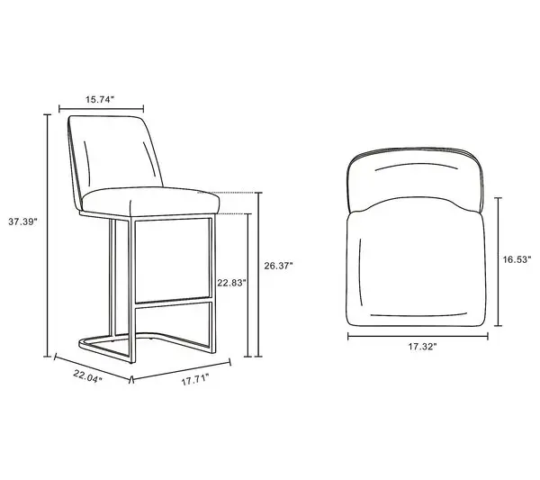 MANHATTAN COMFORT Serena Counter Stool