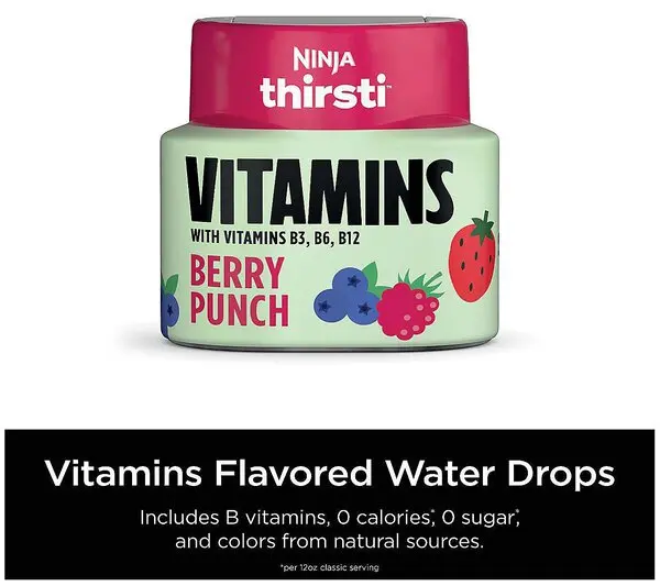 NINJA Thirsti Vitamins Flavored Water Drops