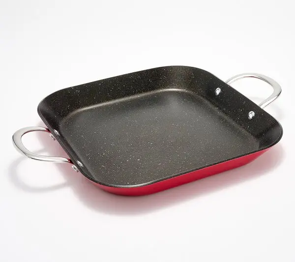 GOOD HOUSEKEEPING Square Slide Out Griddle Pan W/handle Covers