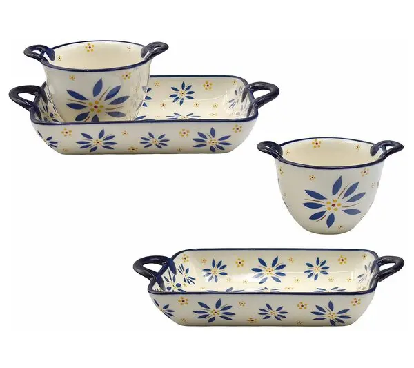 TEMP-TATIONS As Is Old World 4-pc Baker And Bowl Set - One-color