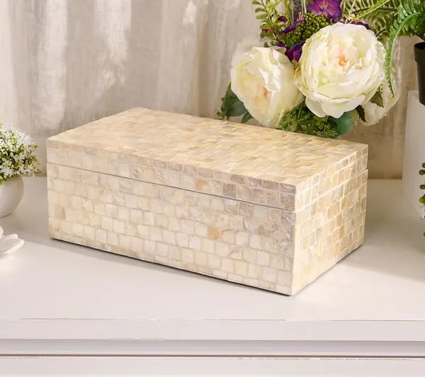 VALERIE PARR HILL Capiz Keepsake Box Valerie - One-color