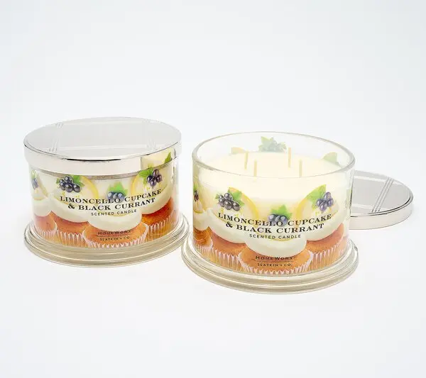 HOMEWORX BY SLATKIN + CO. As Is Homeworx Slatkin+co.s/2 18oz Candles Lc Blackcurrant - One-color