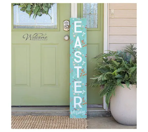 SINCERE SURROUNDINGS 47' Easter Blessings Porch Board