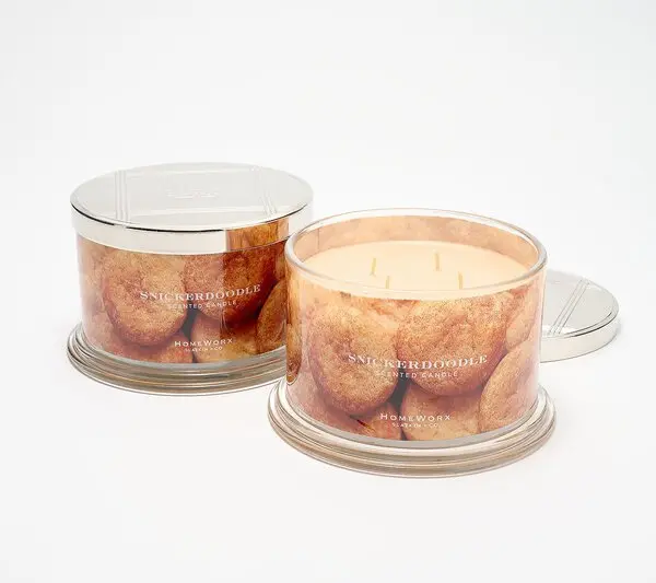 HOMEWORX BY SLATKIN + CO. S/2 18oz Snickerdoodl Candles - One-color