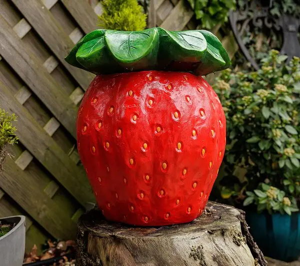 JENNINGS As Is Solar Fruit Shaped Garden Stool