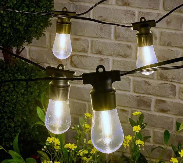 BETHLEHEM LIGHTS As Is 20' Deluxe Plug-in Patio Lights - One-color
