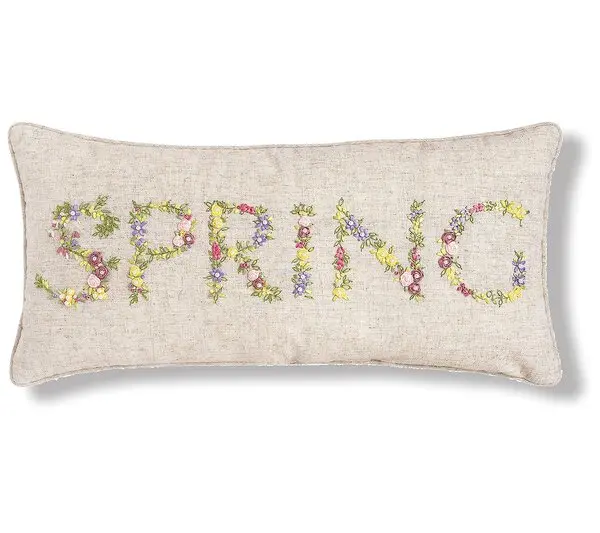 VALERIE PARR HILL 12' X 24spring' Embroidered Pillow Valeri E - One-color