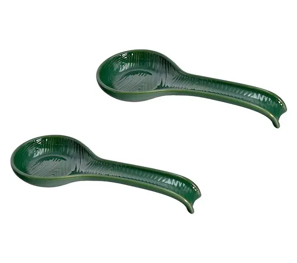TEMP-TATIONS As Is Woodland Set Of 2 Long Stem Spoon Rest - One-color