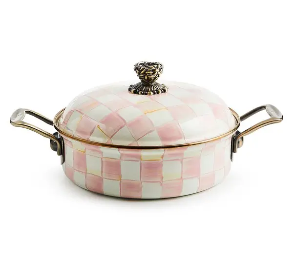 MACKENZIE-CHILDS Rosy Check 3 Qt. Casserole - One-color