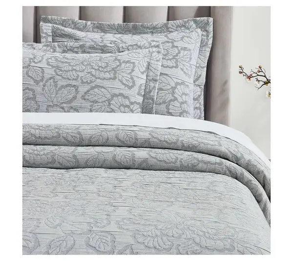 SUPERIOR Hibiscus Cotton Bedspread And Sham Set, Full