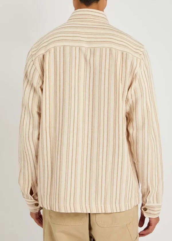 LES DEUX Shane Stripe Cotton-blend Shirt
