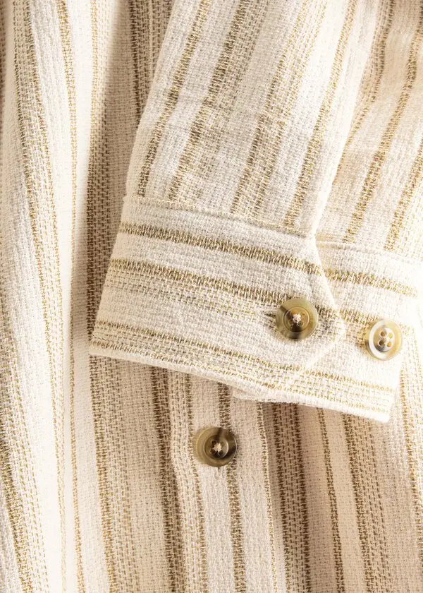 LES DEUX Shane Stripe Cotton-blend Shirt