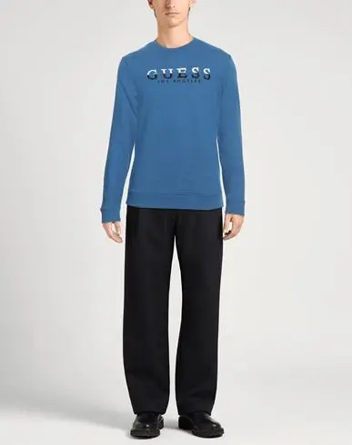 Guess Sweatshirt In Azure Cotton