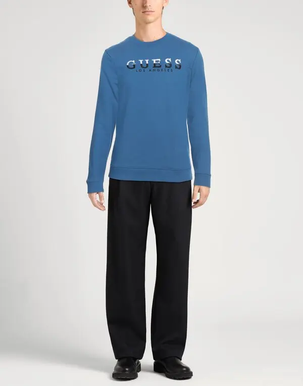 Guess Sweatshirt In Azure Cotton