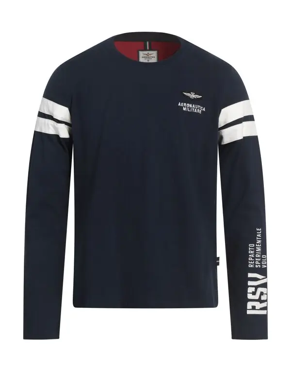 AERONAUTICA MILITARE T-shirt Size Cotton, Elastane - Navy