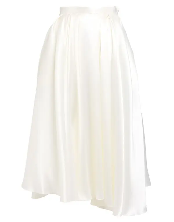 Elisabetta Franchi Pleated Metallic Midi Skirt