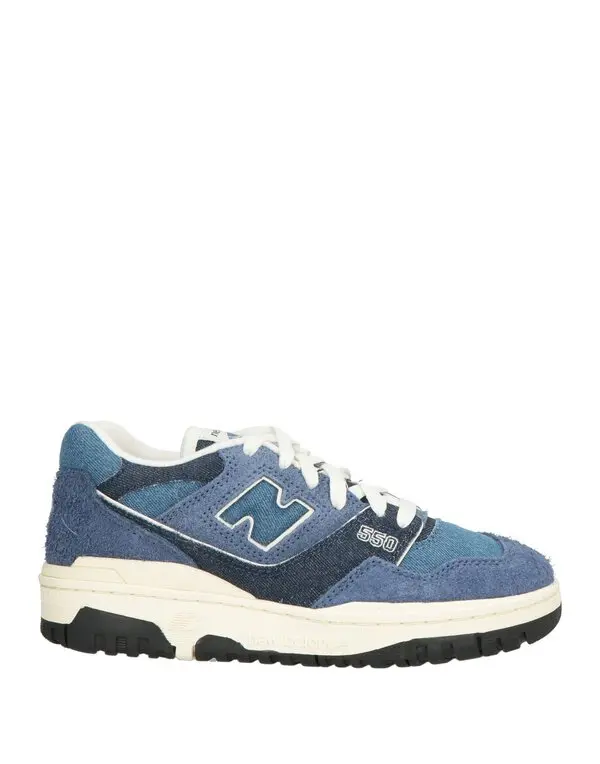 NEW BALANCE Sneakers Size Leather, Textile Fibers - Blue