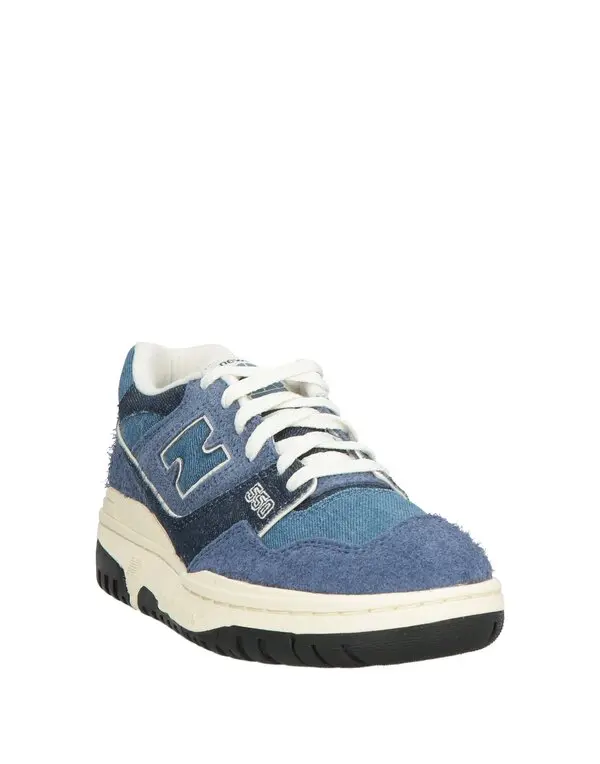 NEW BALANCE Sneakers Size Leather, Textile Fibers - Blue