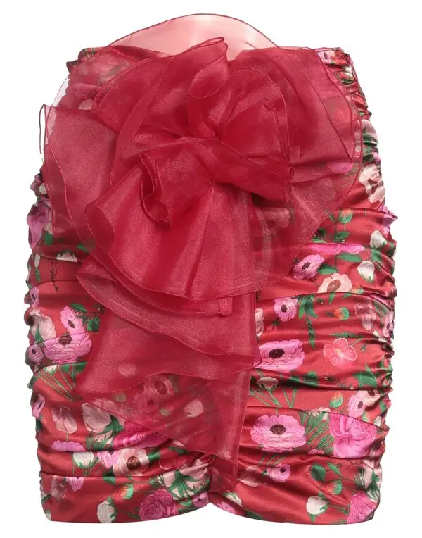 Elisabetta Franchi Mini Skirt In Silk And Polyester
