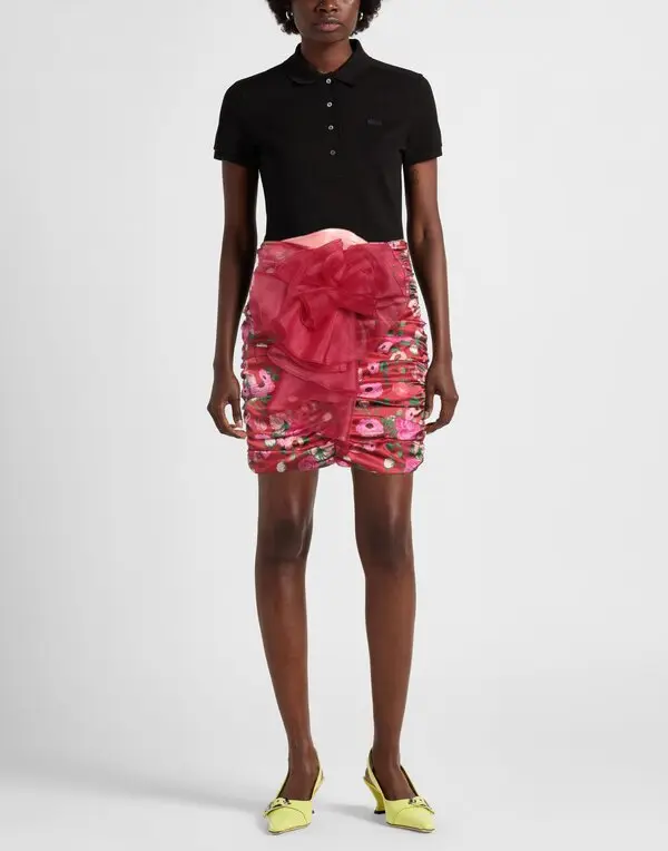 Elisabetta Franchi Mini Skirt In Silk And Polyester