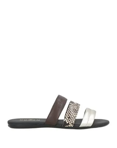 Hogan Leather Sandals - Grey