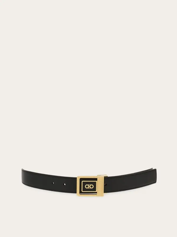 FERRAGAMO Reversible And Adjustable Belt - Black