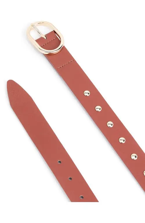 Ettika Studded Leather Belt - Cognac