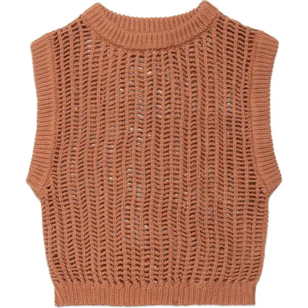 Deluc Boetti Open Stitch Sweater Vest - Bronze