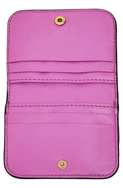 AIMEE Pucker Up Leather Card Case - Bloom