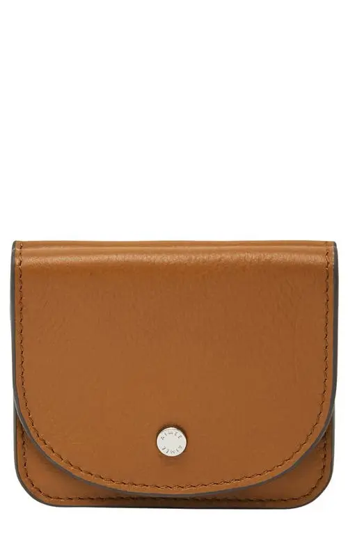 AIMEE Pucker Up Leather Card Case - Latte