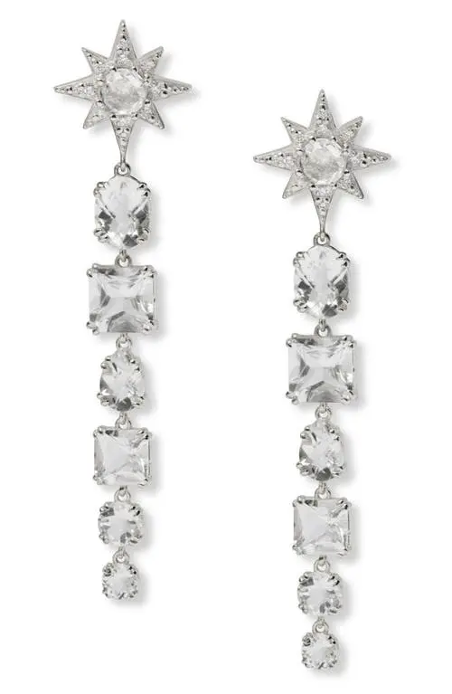 Anzie Astrid Drop Earrings - Clear