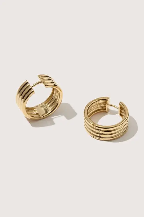 OTIUMBERG 14kt Gold Vermeil Stratis Hoop Earrings - Yellow Toned Gold