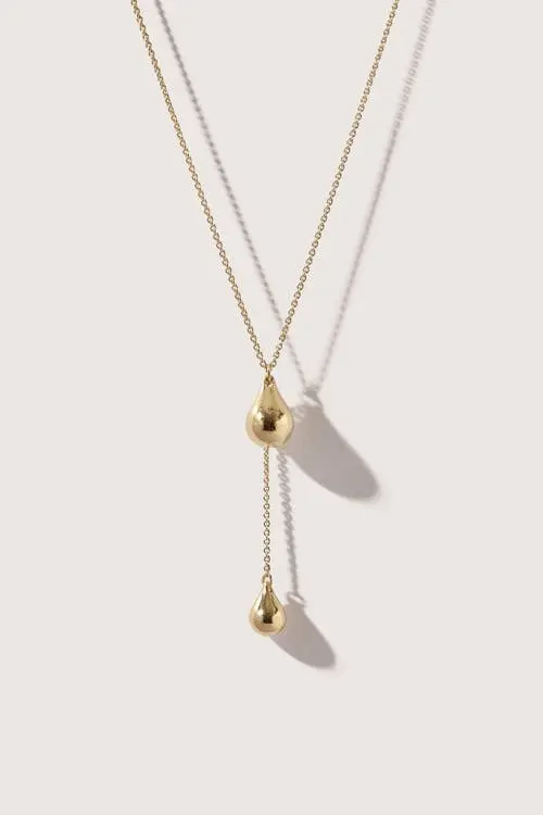 OTIUMBERG 14kt Gold Vermeil Stilla Lariat Necklace - Yellow Toned Gold