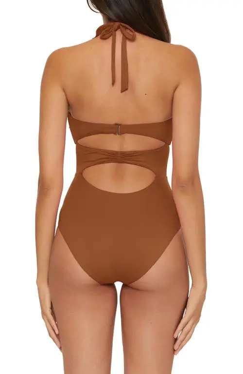 SOLUNA Buckle-up One-piece Swimsuit - Bronze