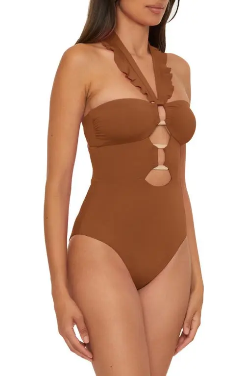 SOLUNA Buckle-up One-piece Swimsuit - Bronze