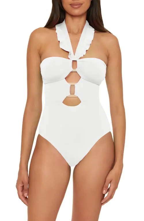 SOLUNA Buckle-up One-piece Swimsuit - White