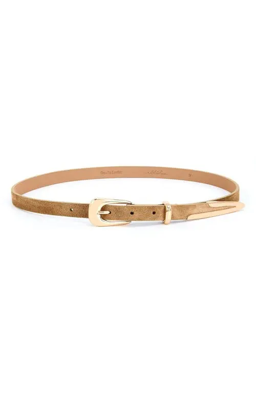 Ettika Liquid Metal Western Buckle Belt - Shiitake And Gold