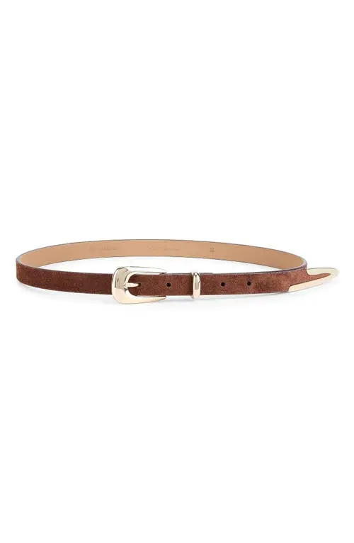 Ettika Liquid Metal Western Buckle Belt - Warm Truffle